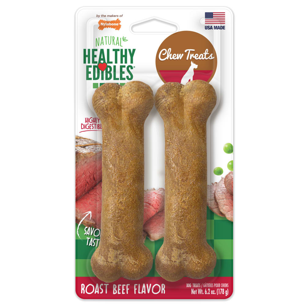 Healthy Edibles All-Natural Long Lasting Chew Treats-Roast Beef ...