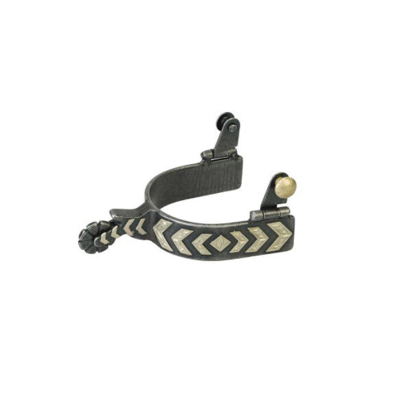 Men's Spur with German Silver Chevron Trim – Cowboy Headquarters