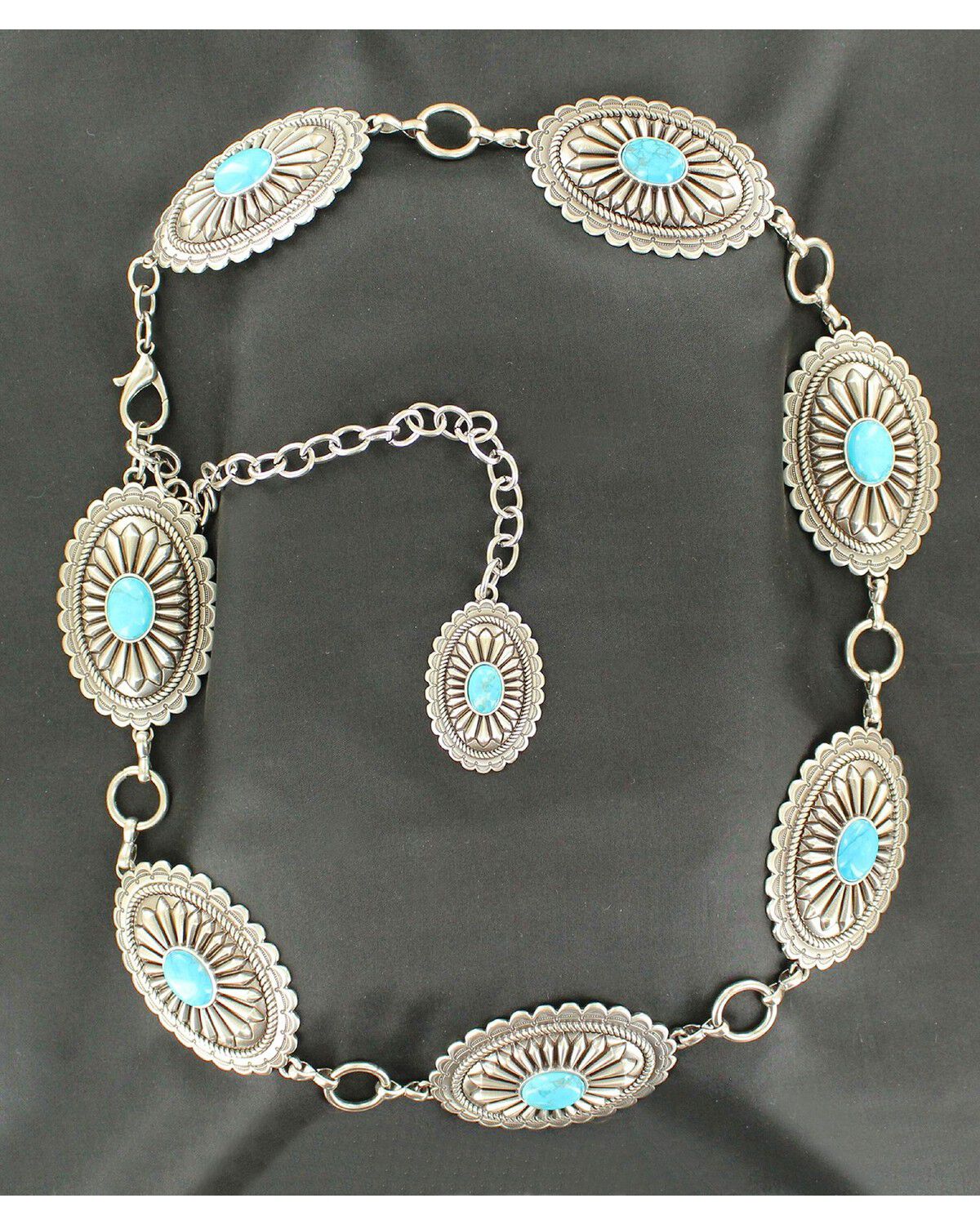 Ariat Chain Concho Belt with Turquoise Stones – Cowboy Headquarters