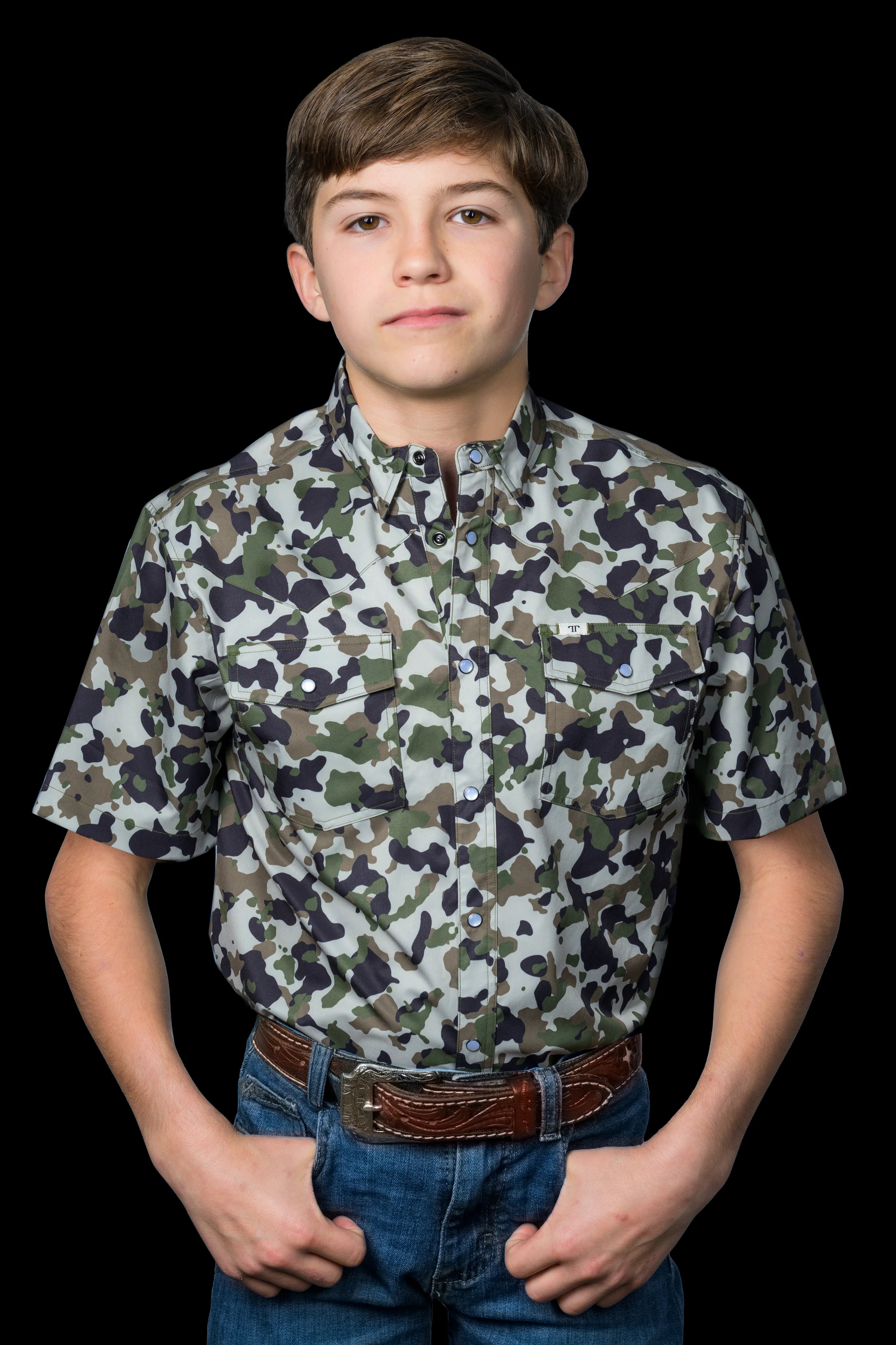 Ferrell Kid's Camo 2.0 Short Sleeve Snap Shirt – Cowboy Headquarters