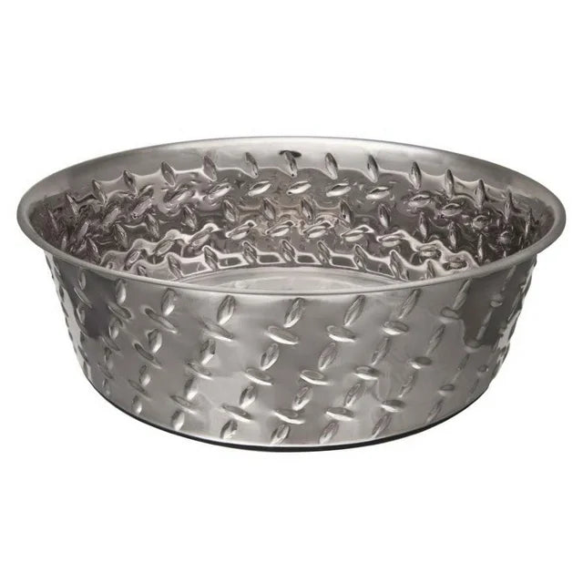 Loving Pets Ruff ‘N Tuff Diamond Plate Dog Bowl – Cowboy Headquarters