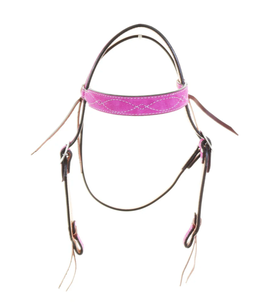 Double J Saddlery Hot Pink Suede Headstall – Cowboy Headquarters