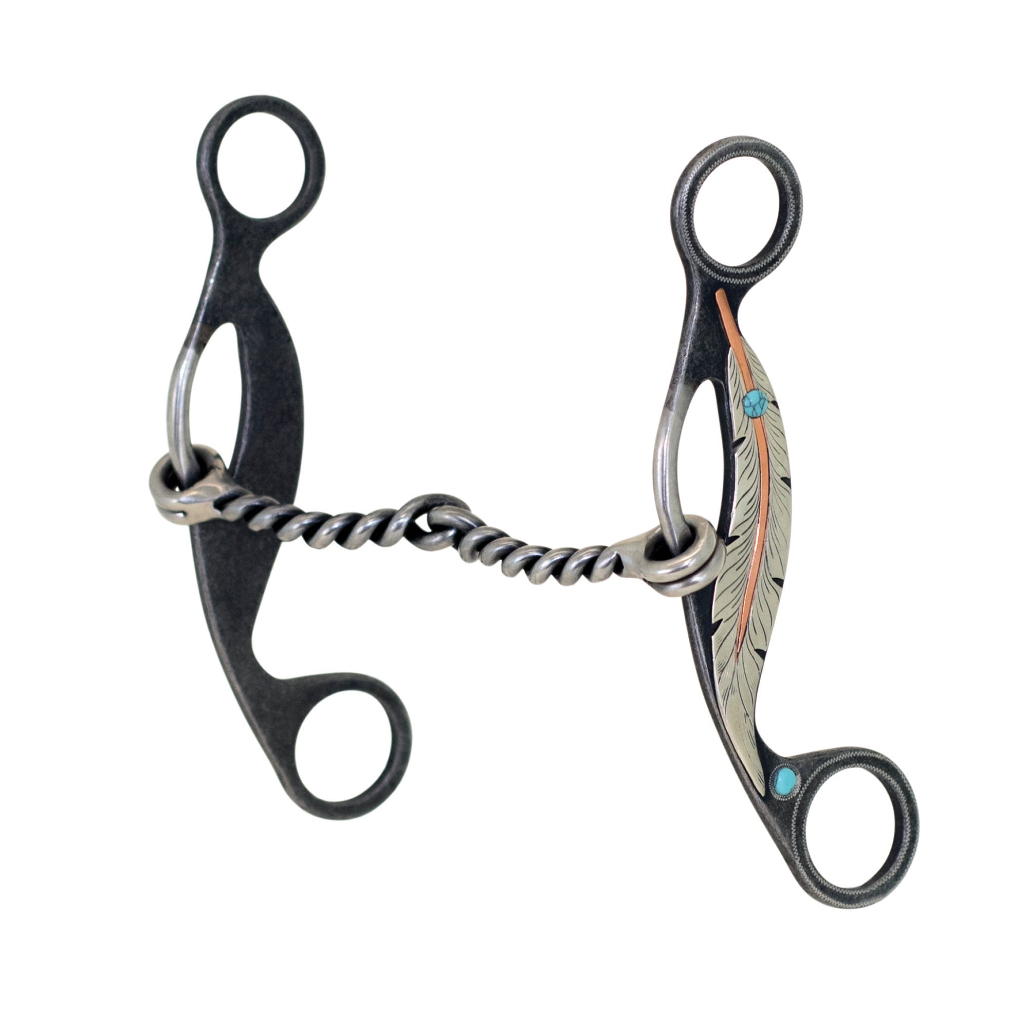 Cowboy Tack Feather Collection Twisted Snaffle Gag Bit – Cowboy ...