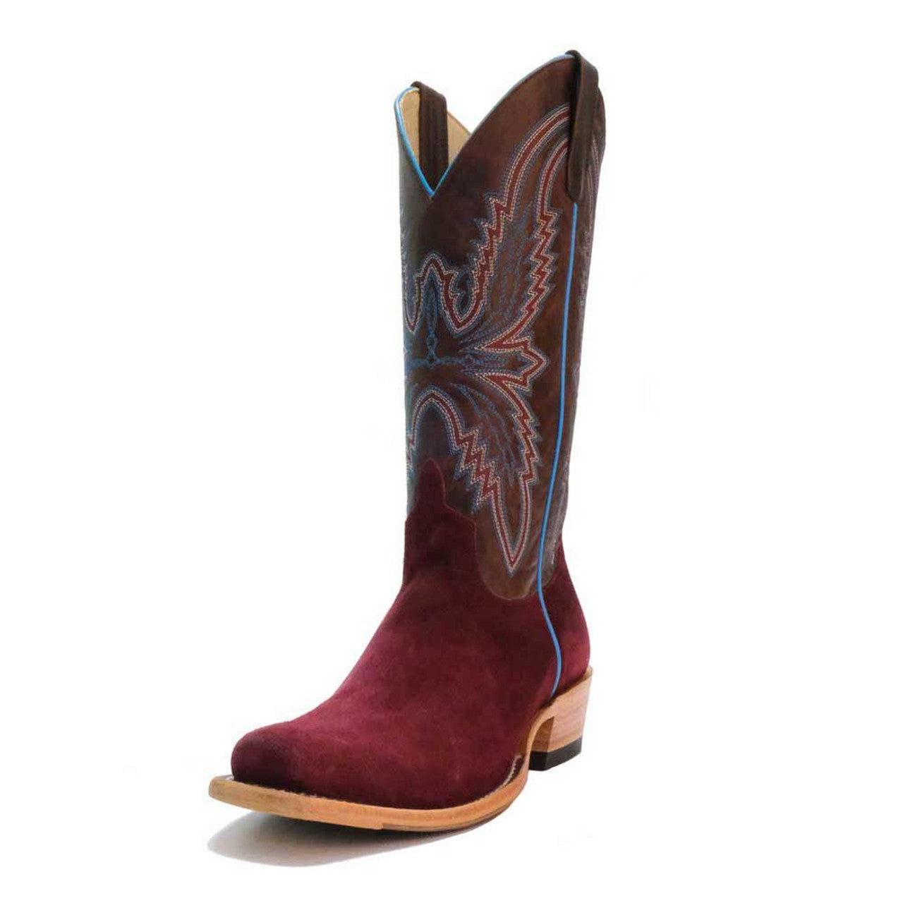 Macie Bean Burgundy Suede Split Boot – Cowboy Headquarters