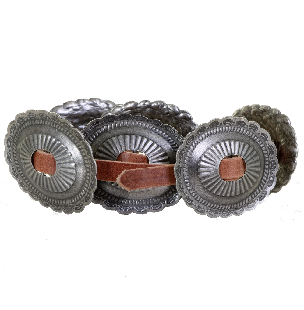 Double J Antique Silver Oval Concho Belt – Cowboy Headquarters