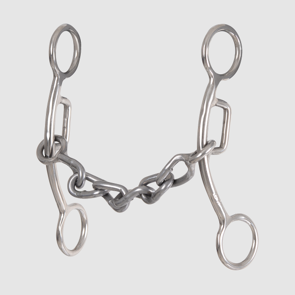 Classic Equine Goostree Delight Shank Gag Barrel Bit with Chain ...