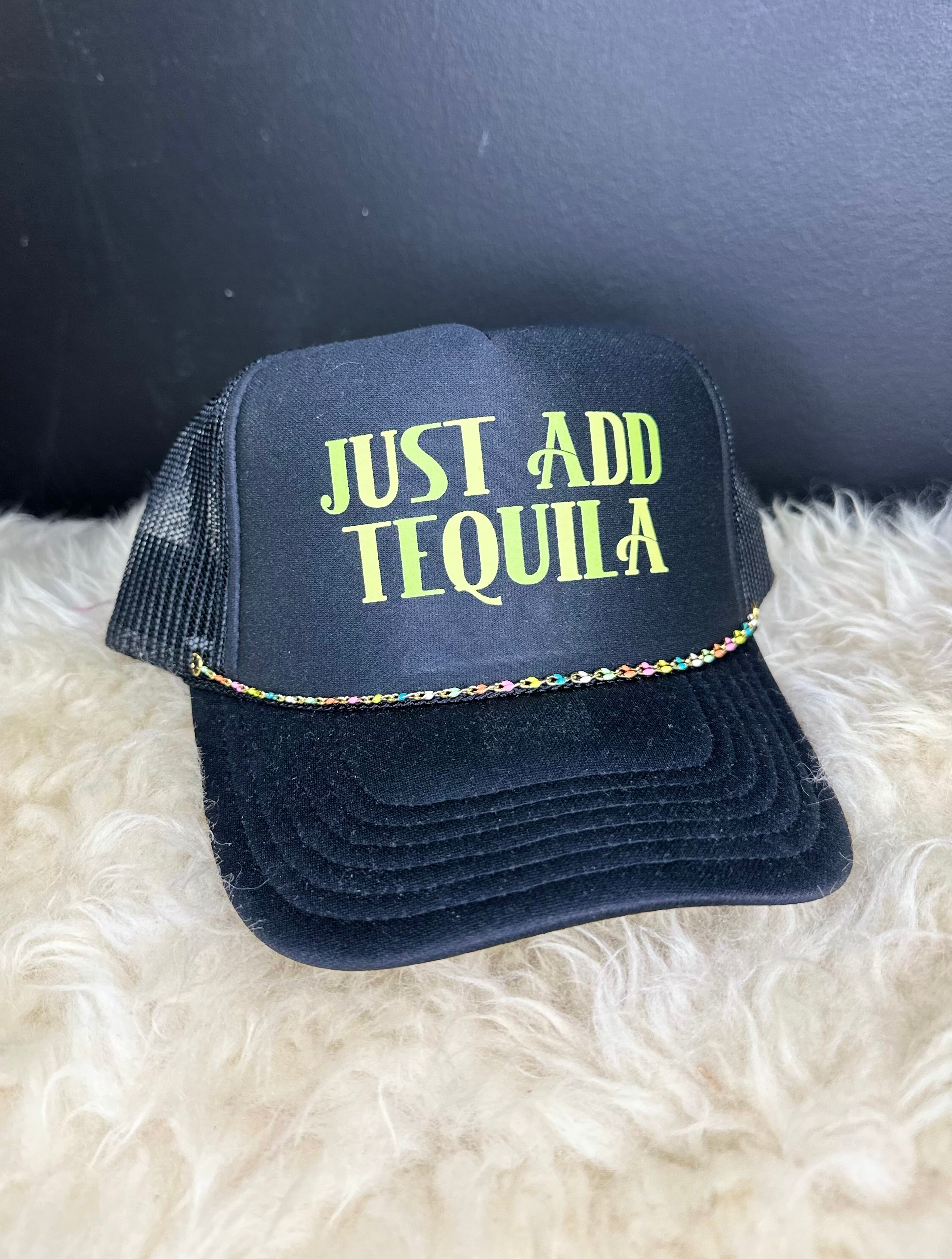 Just Add Tequila Black Trucker Cap – Cowboy Headquarters