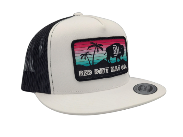 Red Dirt Hat Company Miami Vice White/Black Classic 6006 Cap – Cowboy ...